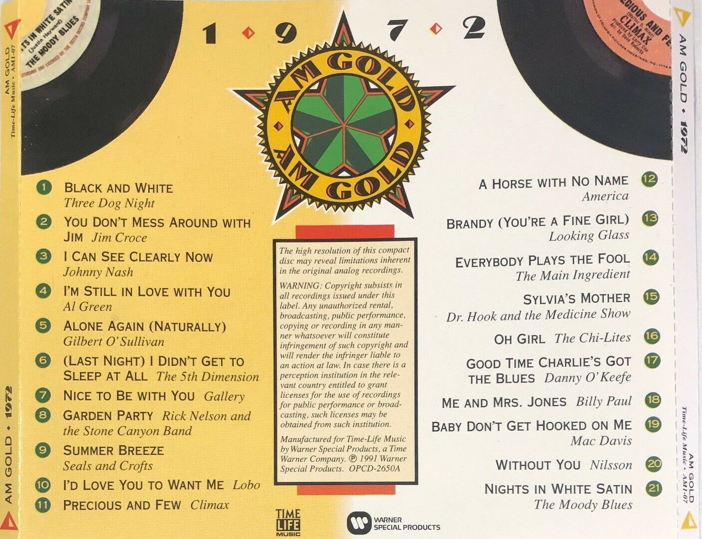 Time Life AM Gold 1972 CD - CDs