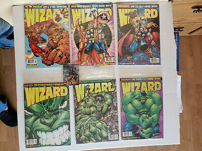 Marvel Avengers Wizard Comic Guides 1996-1998 Hulk Thor Iron Man ...