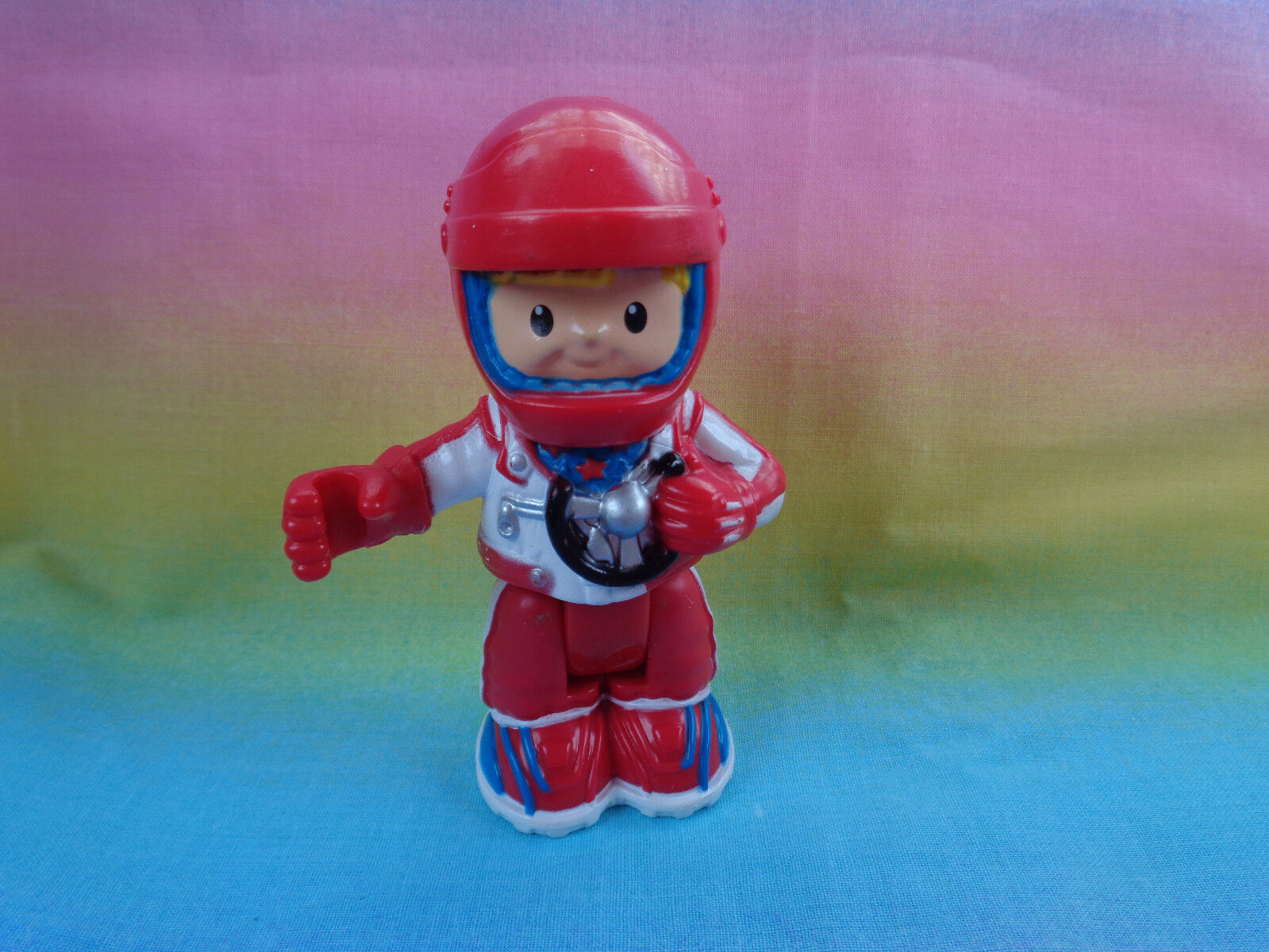 Fisher Price Little People Poseable Bendable Car Racer Driver Red White ...