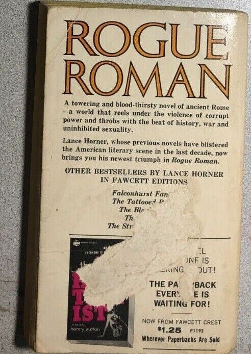 ROGUE ROMAN by Lance Horner (1965) Fawcett and similar items