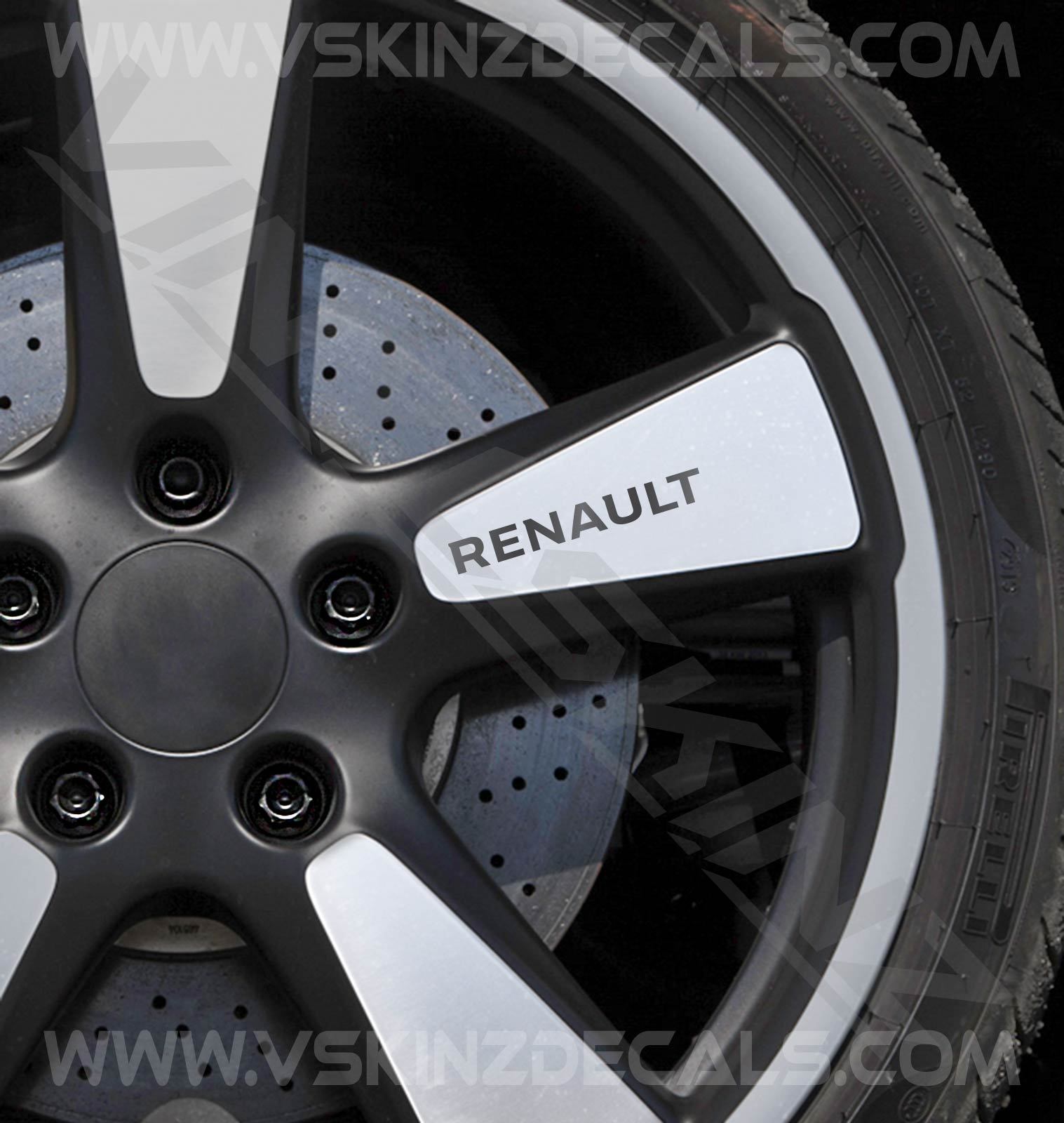 Renault Logo Wheel Decals Stickers Premium Quality 5 Colours Mégane RS ...