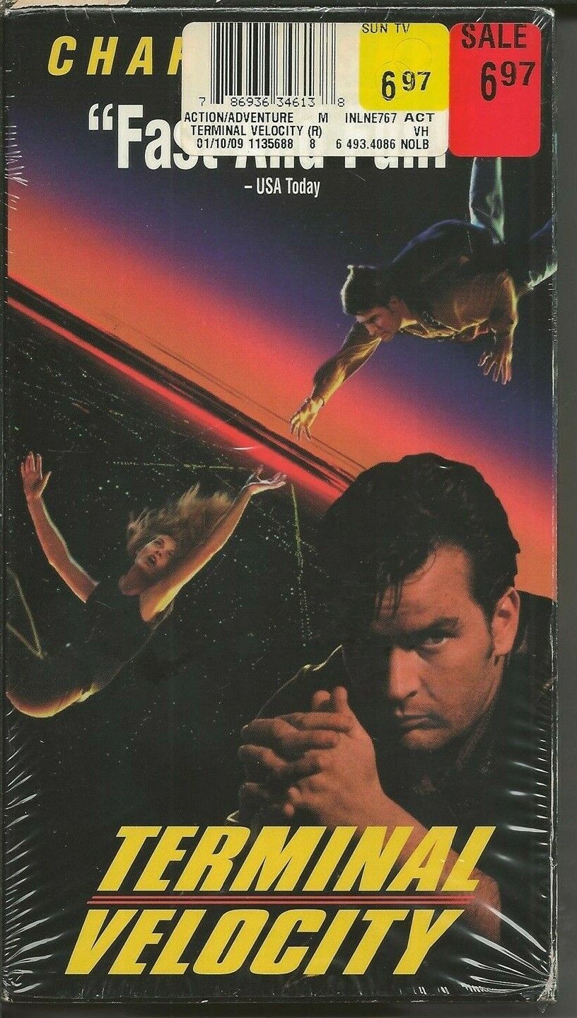 Terminal Velocity VHS Movie Charlie Sheen - VHS Tapes