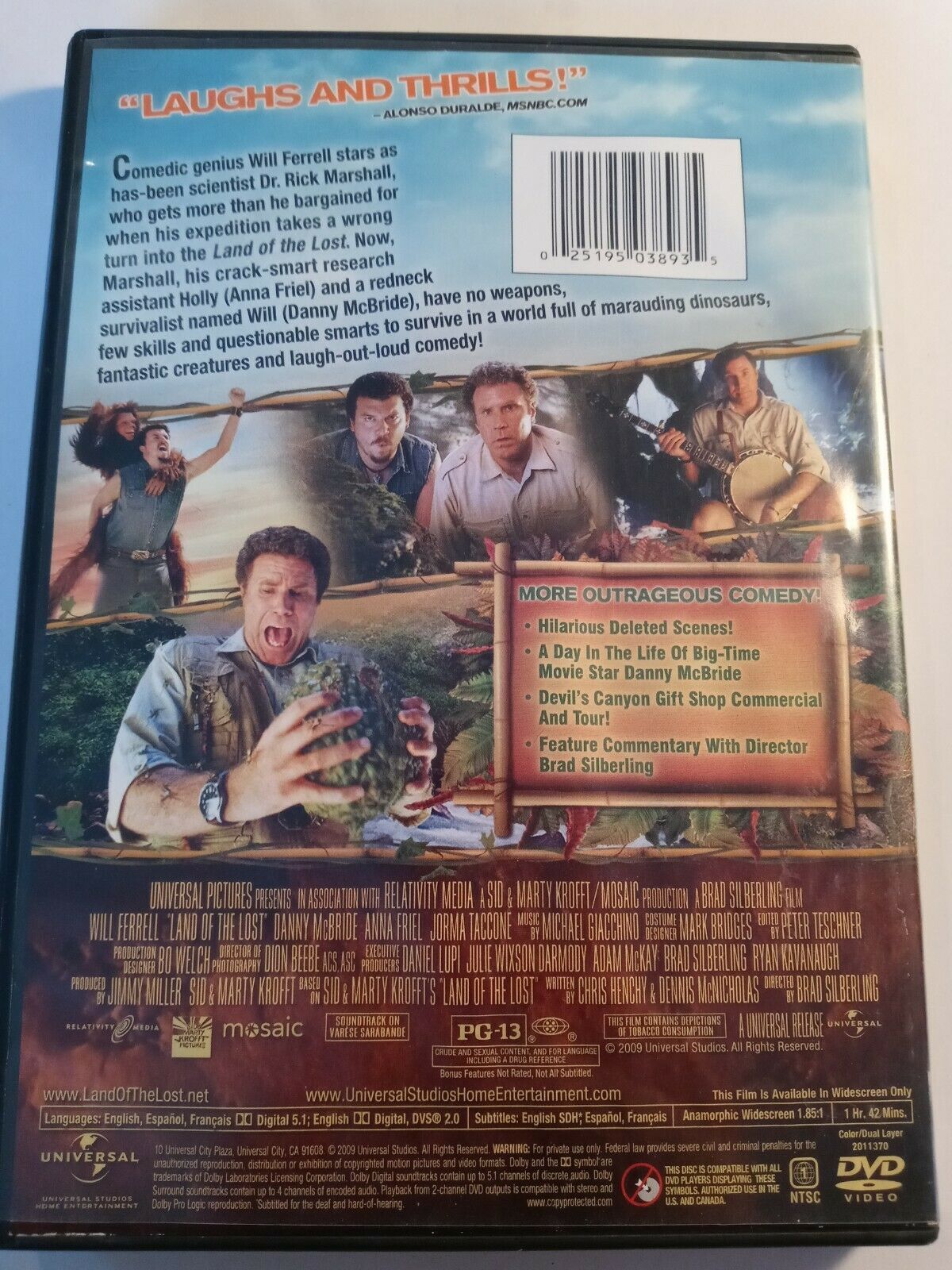 Land of the Lost - DVD 2009 Acceptable condition - DVDs & Blu-ray Discs
