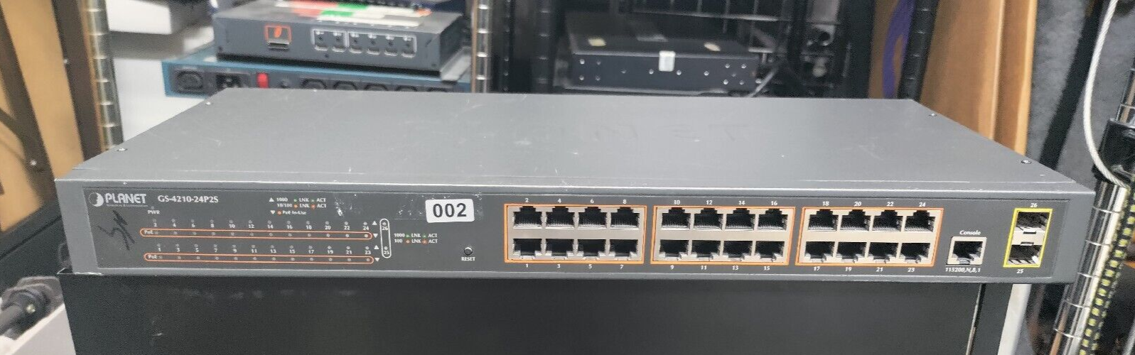 Planet Gs 4210 24p2s 24 Port Poe Managed Gigabit Switch Sfp Boot Screen In Ad Network Switches