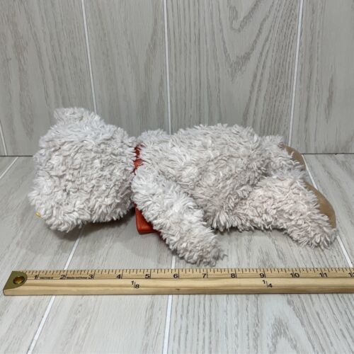 Steiff Plush Lilly Teddy Bear Cream tan Red-Orange-Rust Bow 111556 ...