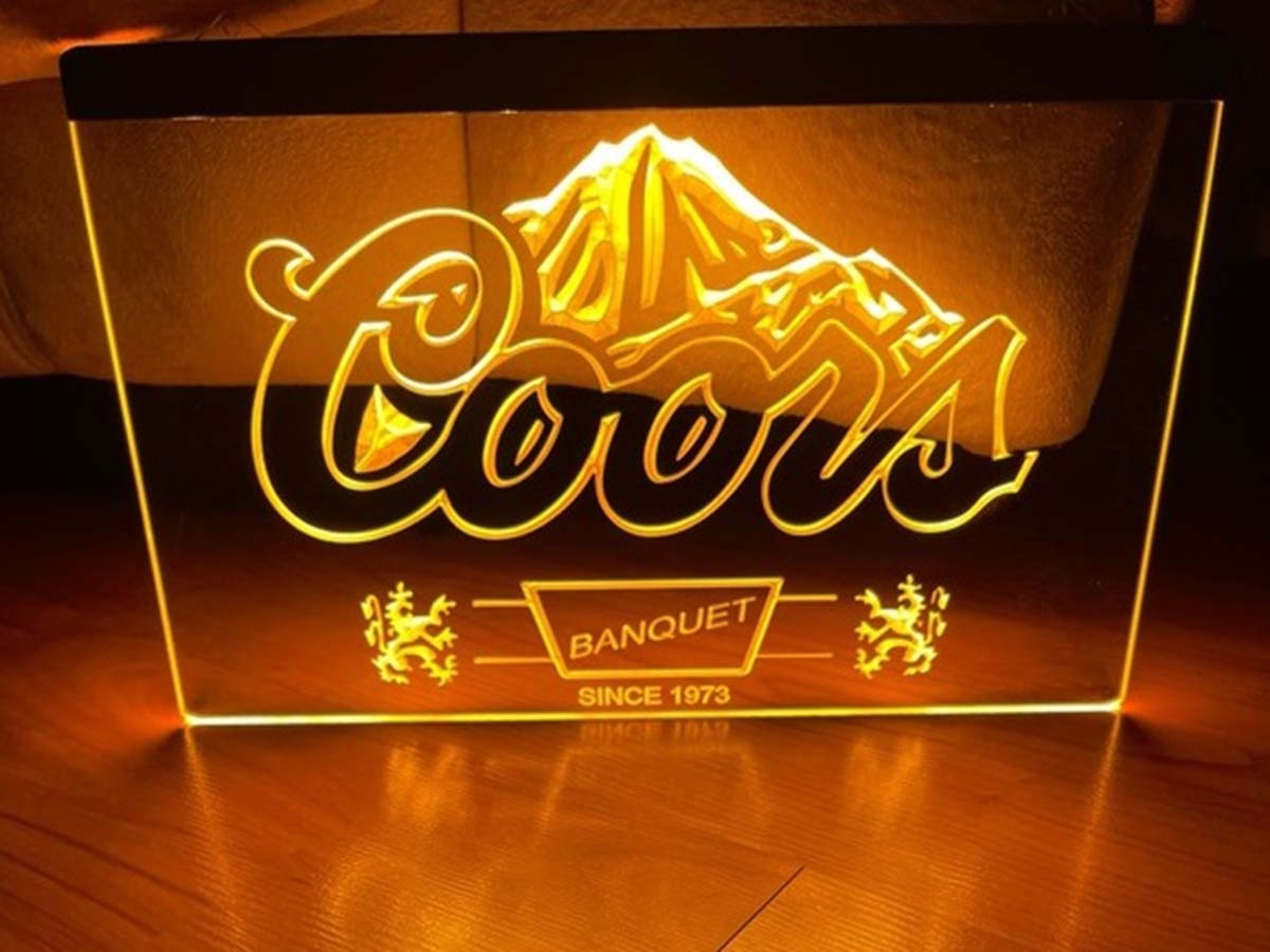 Coors Led Neon Sign Home Decor, Bar Pub, Club, Craft Art Glowing ...