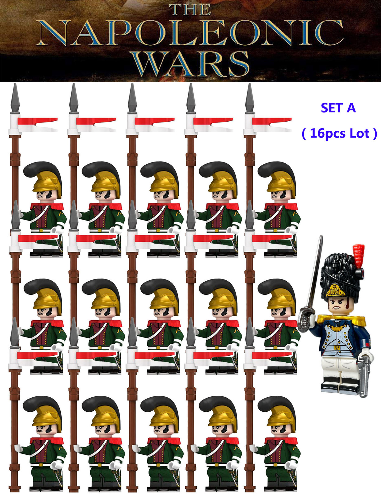 64pcs Napoleonic Wars Periods French Egyptian Bavarian Army Soliders ...