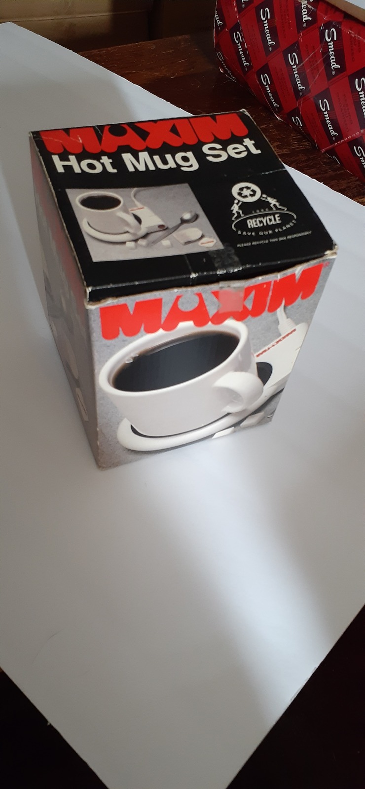 MAXIM Hot Mug Stoneware Set in Box (Cup, SS Spoon and Electric Warmer ...