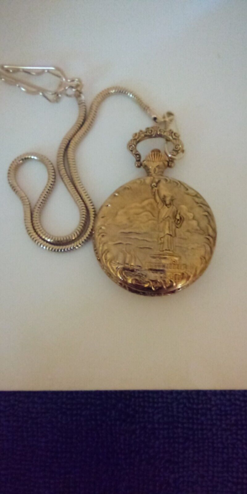 Mens Limited Edition Commemorative Pocket Watch Statue Of Liberty ...