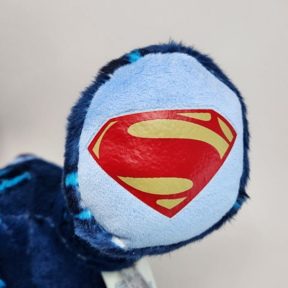 17" BUILD A BEAR BLUE TEDDY SUPERMAN LOGO DC COMICS STUFFED ANIMAL ...