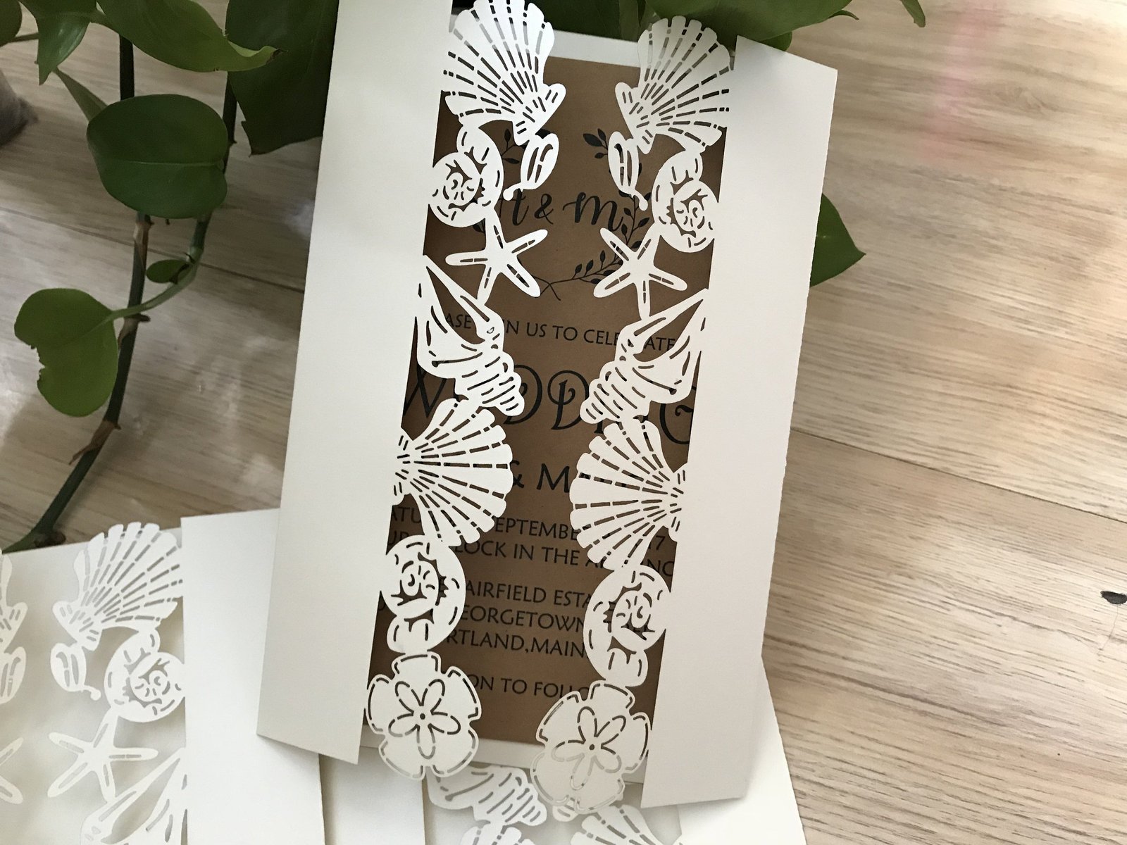 50pcs pearl cream Seashell laser cut and 50 similar items