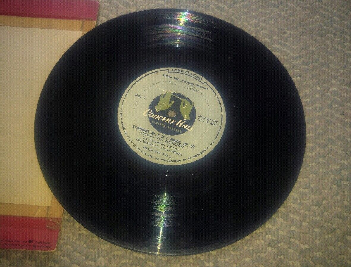 Vtg Concert Hall Record Beethoven Fifth Symphony 5th Limited Edition ...