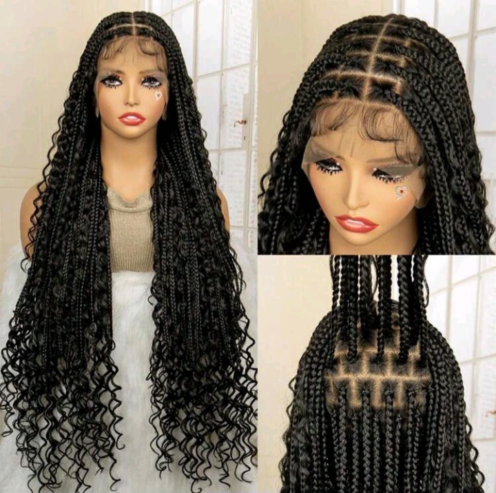 30 Inches Bohemian Braided Wigs Boho Box Braid Wigs Knotless Goddess ...