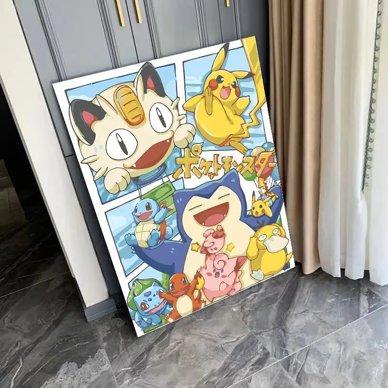 Pokemon Pikachu Number Painting Kawaii Cartoon Anime Character Ash ...