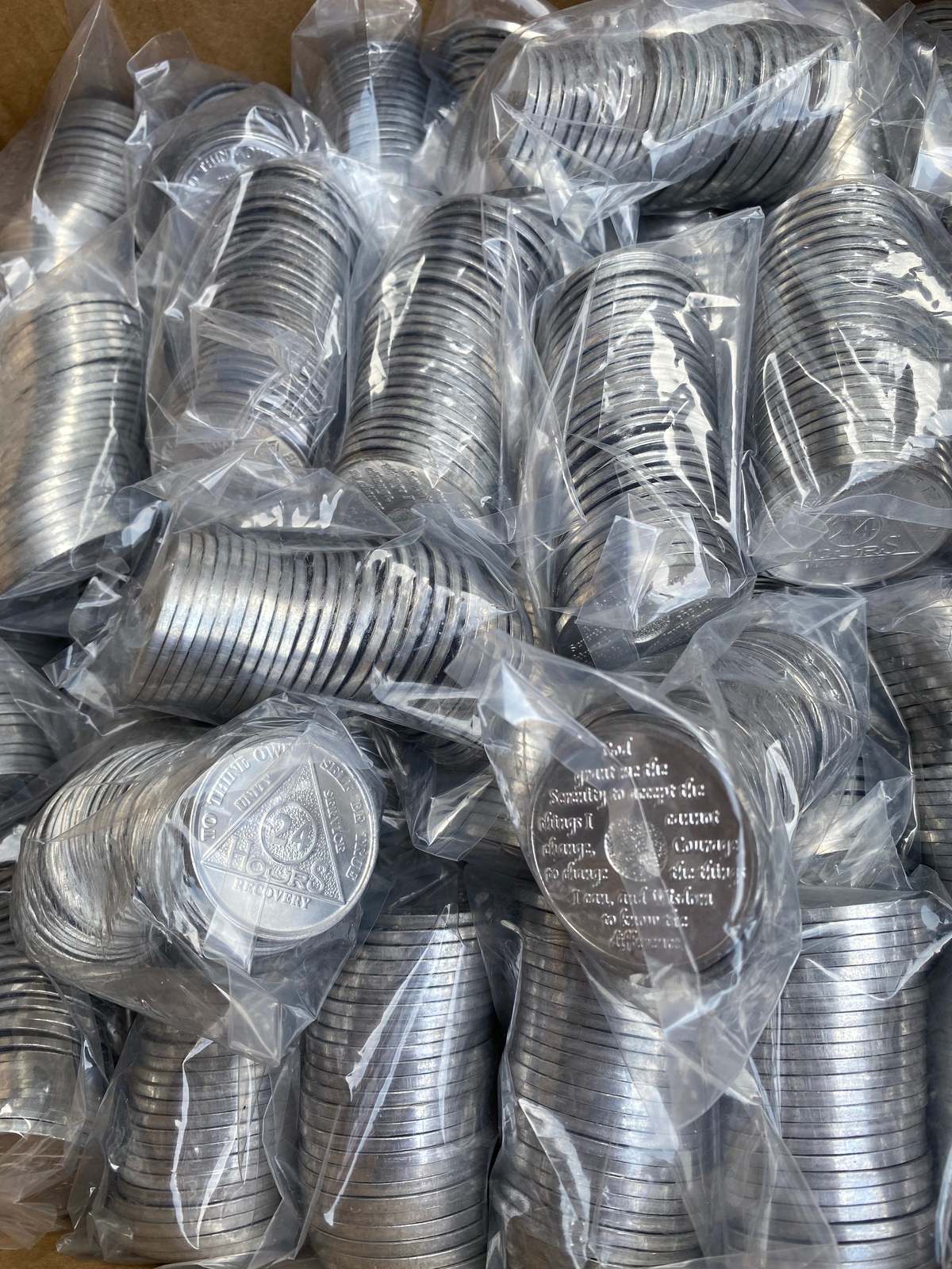 Bulk Lot of 3000 AA 24 Hours Desire Chip Medallion Aluminum Chips 24hrs ...