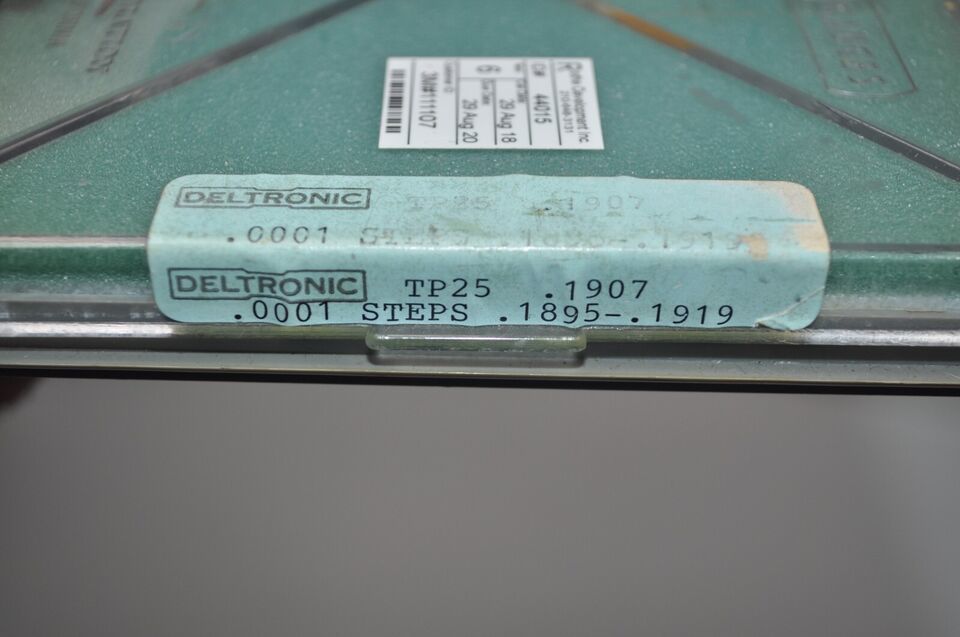 Deltronic TP25 Inspection Plug Gage Set .0001" Step .1907" Range .1895"-.1919" - Everything Else