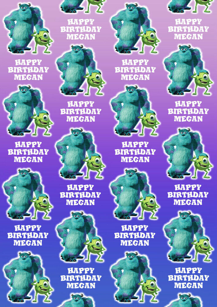 MONSTERS INC Personalised Gift Wrap - Disney's Monsters Inc Wrapping ...