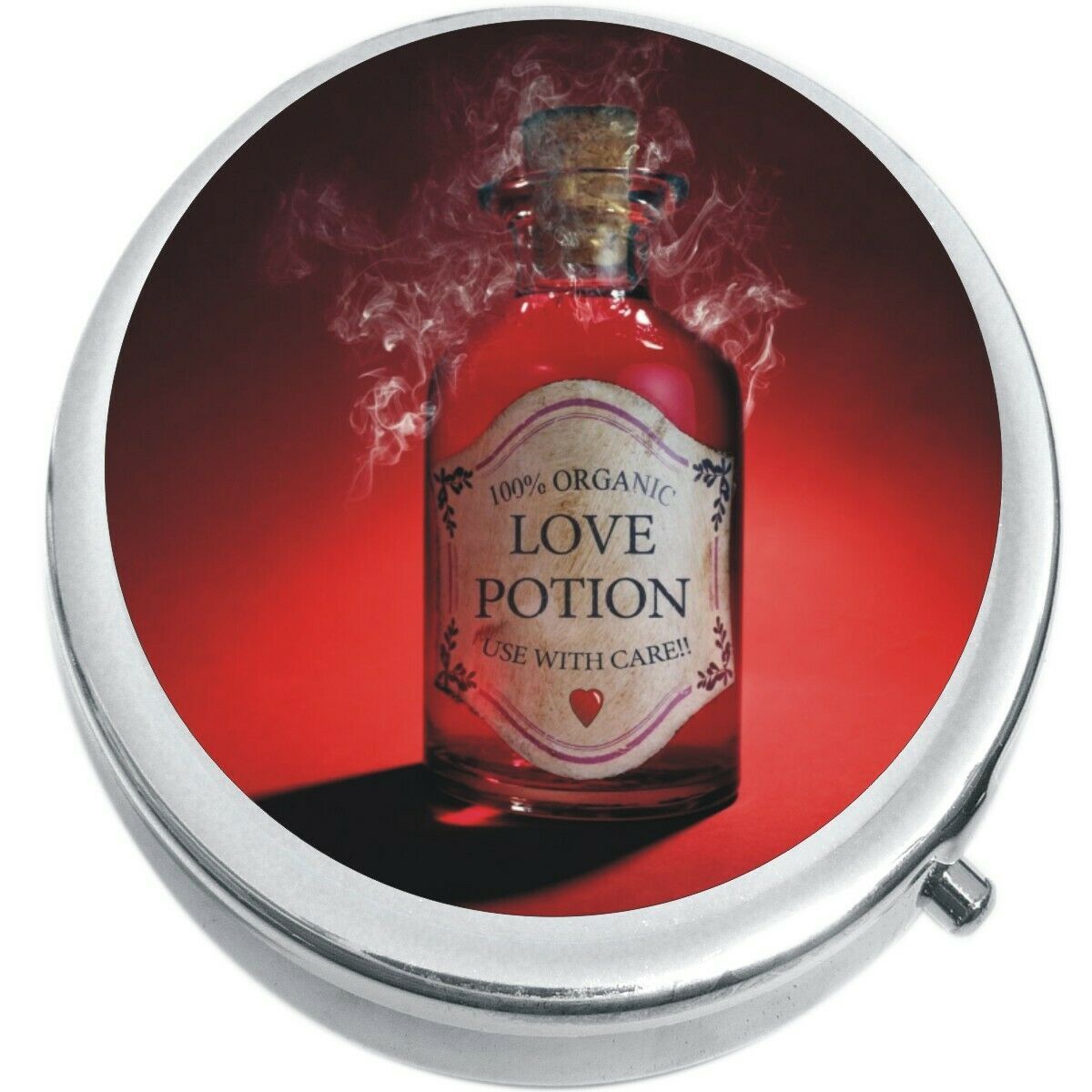 Love Potion Red Medicine Vitamin Compact Pill Box - Pill Boxes, Pill Cases