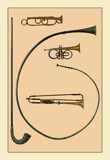 Lituus, Buccina, Cornet and Trumpets - Home Décor