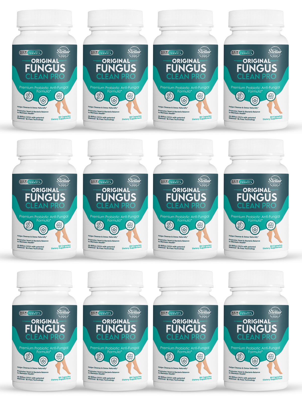 12 Pack Fungus Clean Pro, probiotic fungus inhibitor-60 Capsules x12 ...