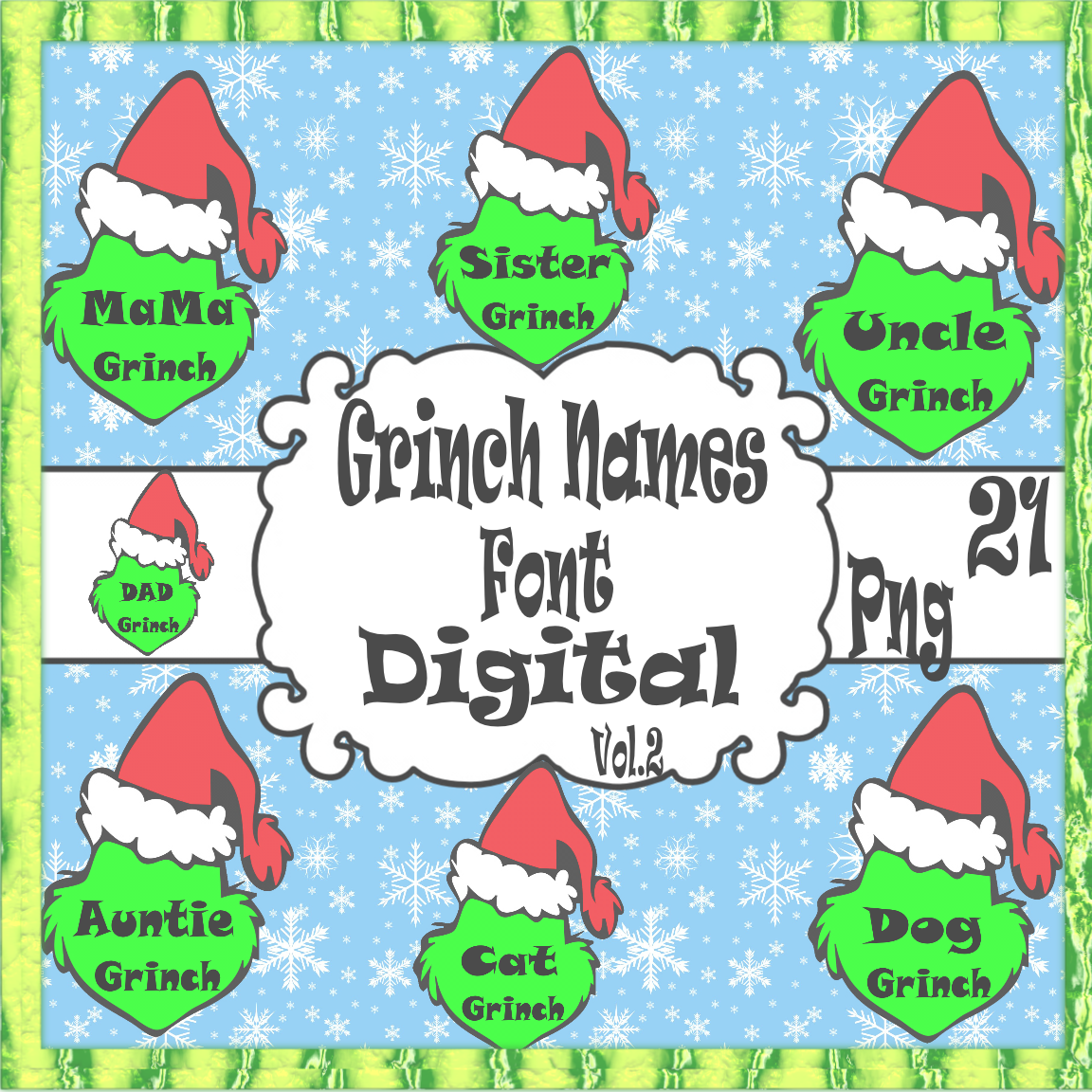 Grinch Names Font Digital Vol.2 and 50 similar items