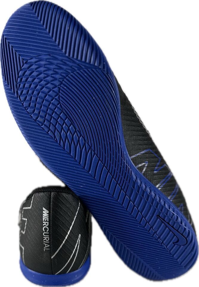 Nike Men's Mercurial Vapor 15 Club Indoor Soccer Shoes Black Blue ...