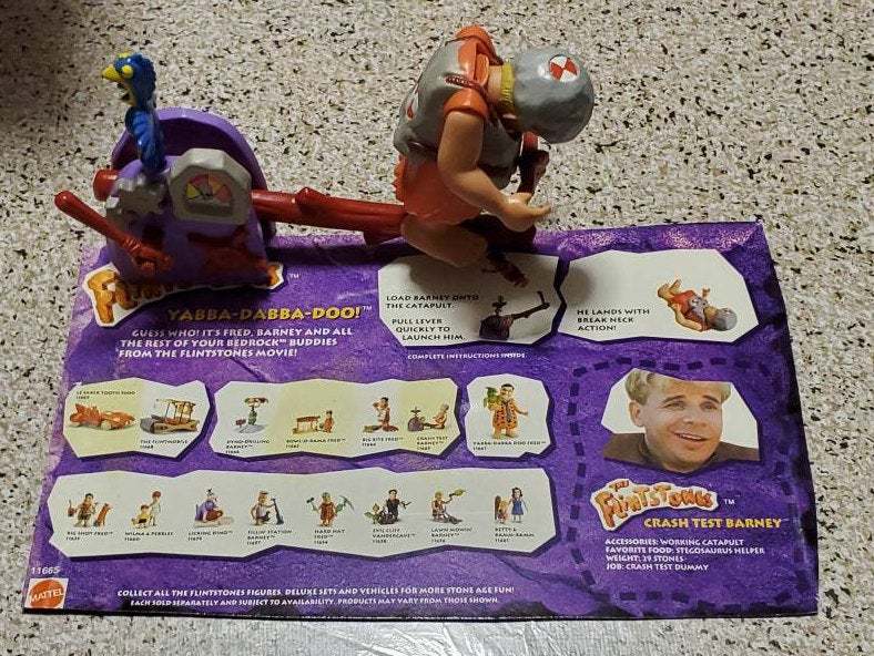 The Flintstones Movie action figure set, Crash Test Barney - Action ...