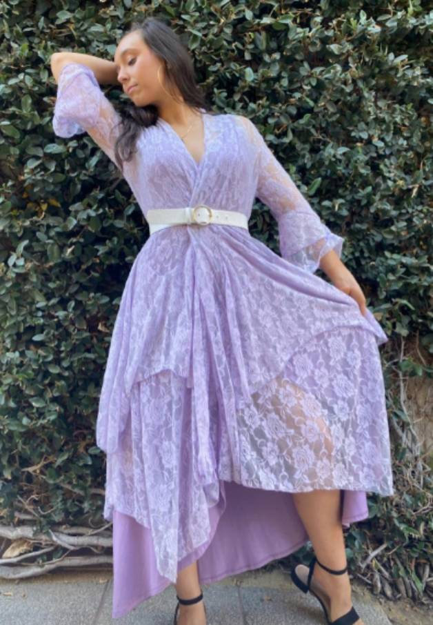 Lovely Lavender Lace Stevie Nicks Vintage Style Velvet Bohemian DeLuxe ...