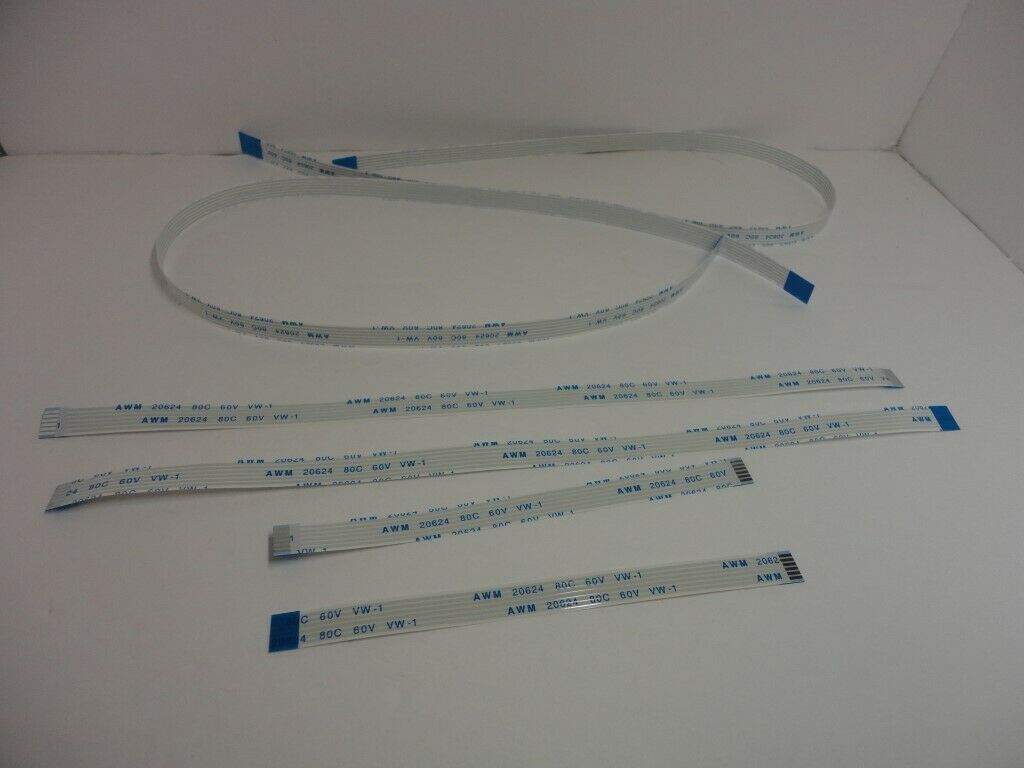 6 Pins AWM 20624 80C 60V VW-1 FFC Flexible Flat Cable Wire Ribbon 1mm Pitch - Power Cables ...