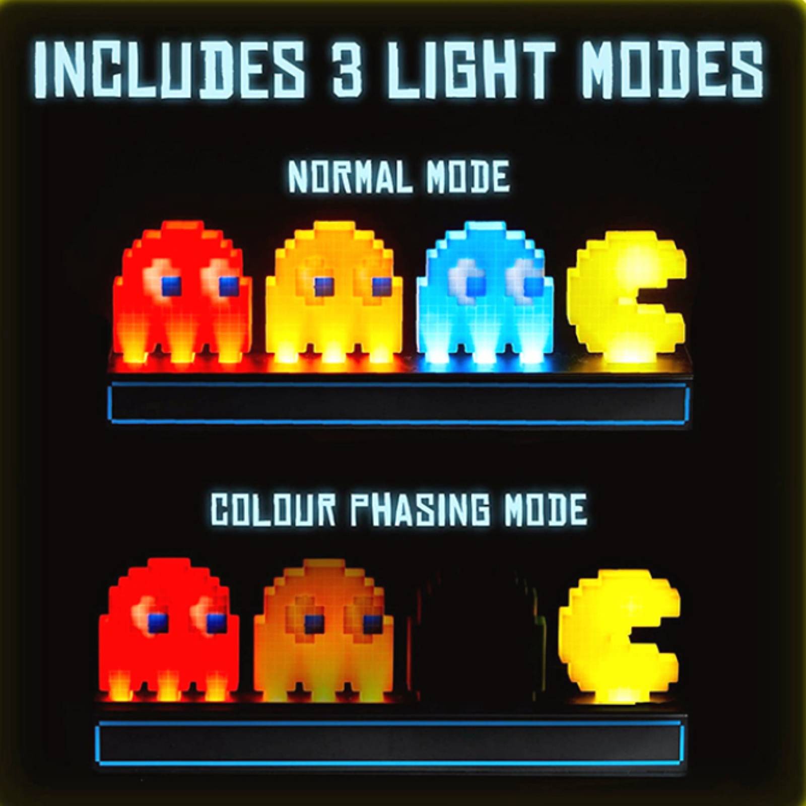 Pac-Man Inspired Pixel Night Light, PAC Man table lamp, Gaming Pacman ...