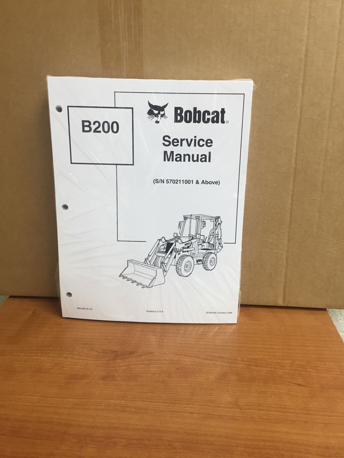 Bobcat B200 Loader Backhoe Service Manual Shop Repair Book Part ...