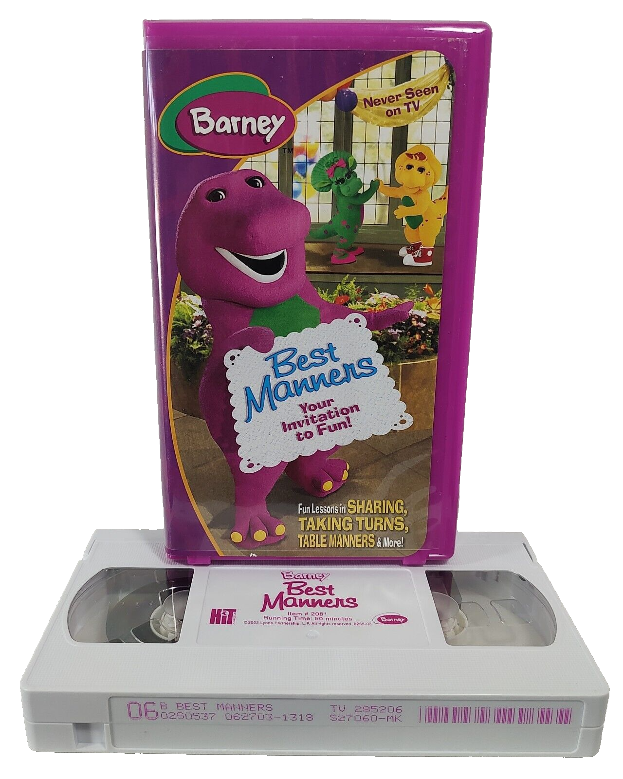 Barney Best Manners VHS Clamshell Sharing Taking Turns Please Thank You ...