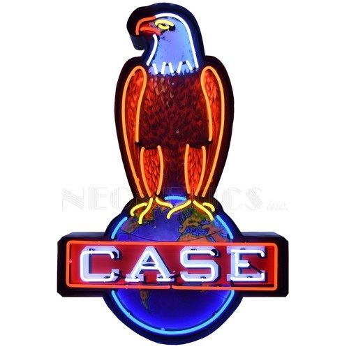 Case Eagle Logo IH Licensed Neon Light Sign In steel Cans 30" by 45" - Case