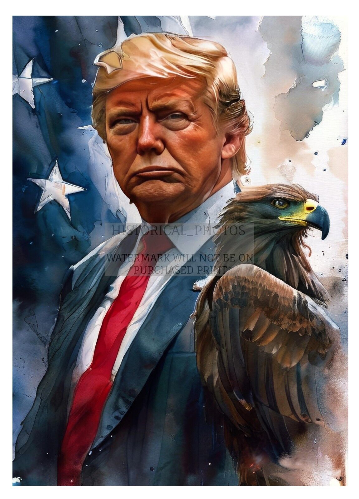 President Donald Trump And American Flag and similar items