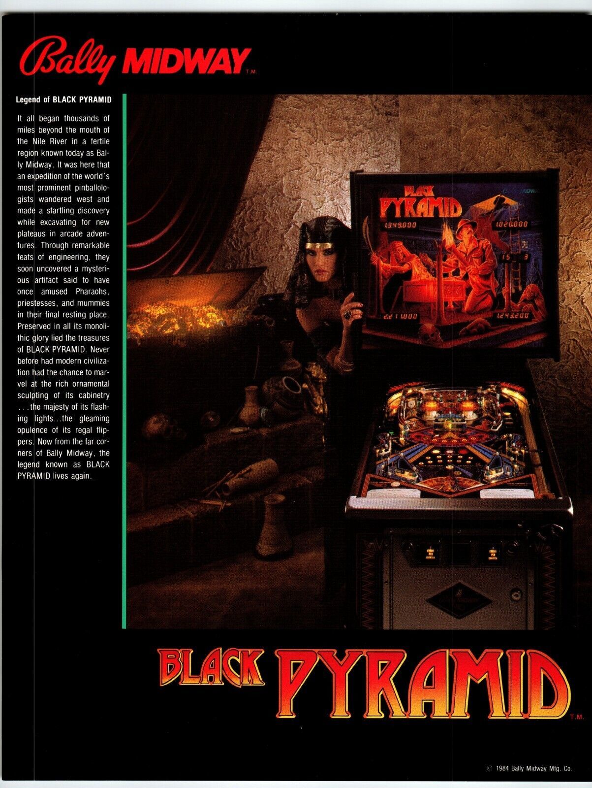 Black Pyramid Pinball Machine Flyer Original and similar items