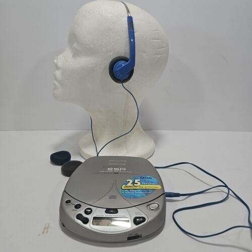 Philips ESP Portable CD Player Discman AZ7433/17 Silver TESTED WORKING ...