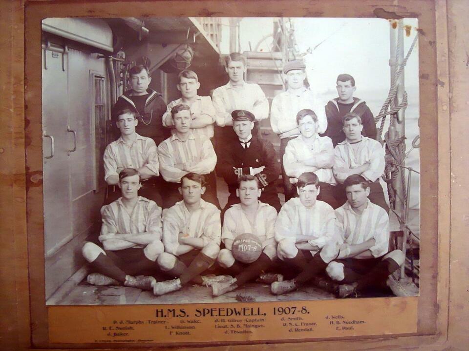 HMS Speedwell British Torpedo Ship Football Team Photo 1907-08 ...