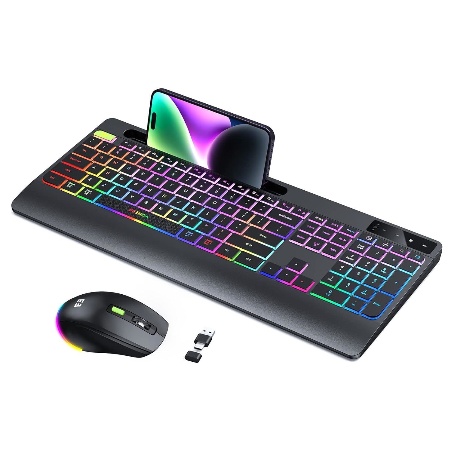 Wireless Keyboard and Mouse Backlit, seenda Ergonomic Keyboard Mouse ... Wireless Keyboard and Mouse Backlit, seenda Ergonomic Keyboard Mouse ...