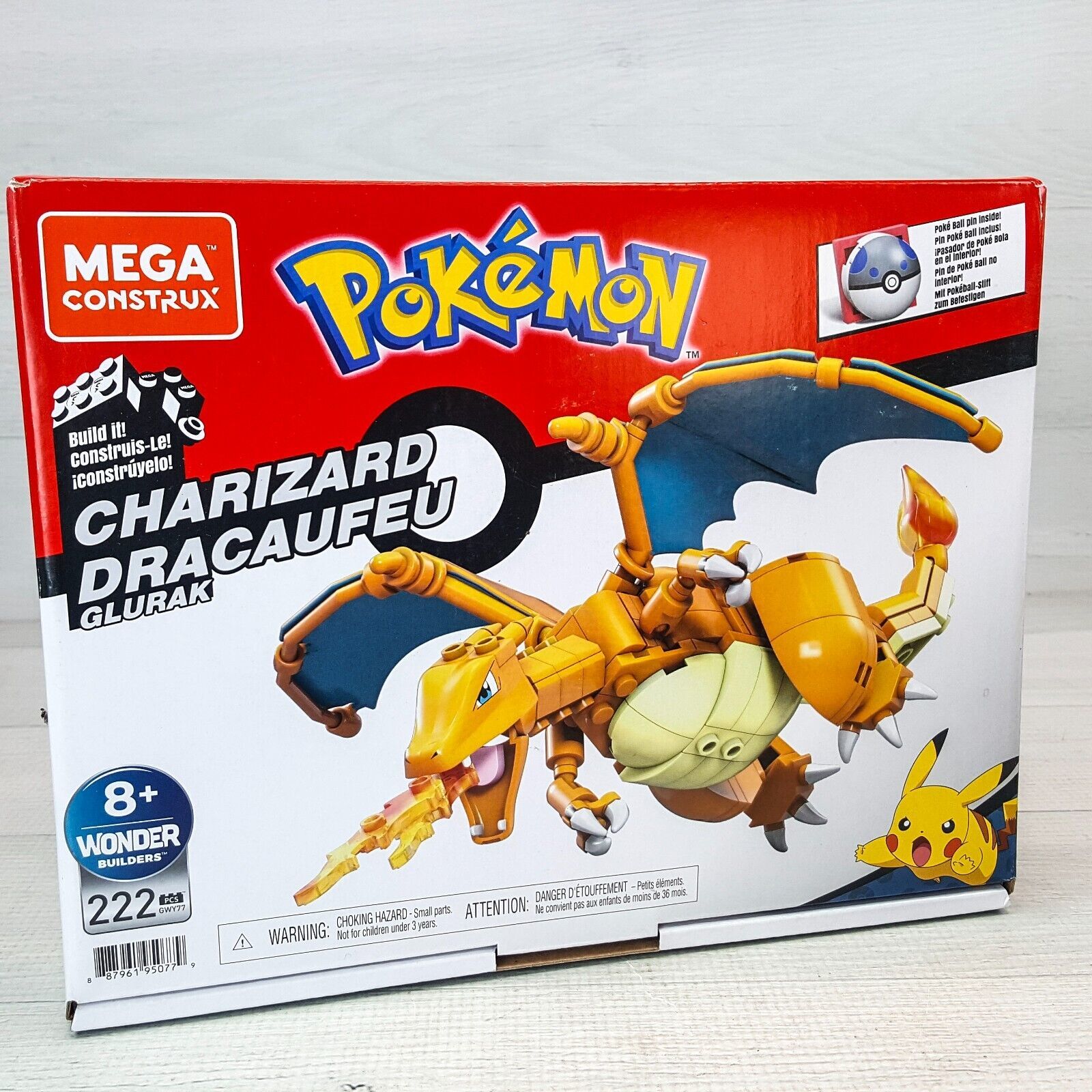 Mattel MEGA Construx Bloks Nintendo Pokemon Blocks Charizard 222 pcs ...