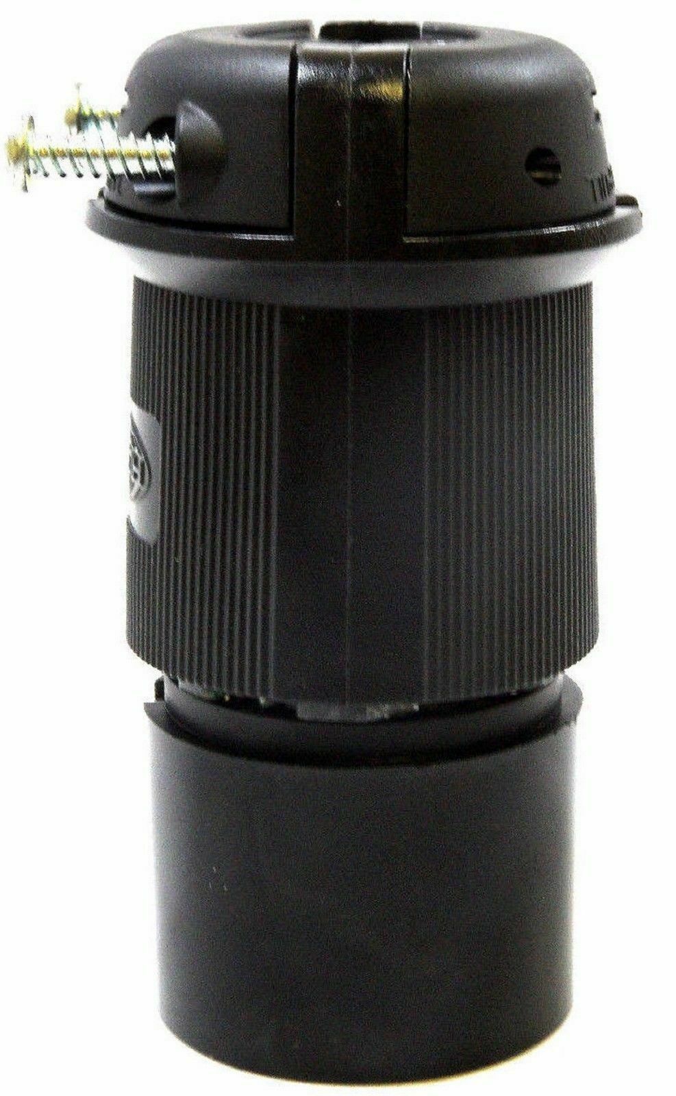 Hubbell HBL2323M20 20A.250V Female-Twist-Lock Hub Connector - Black ...