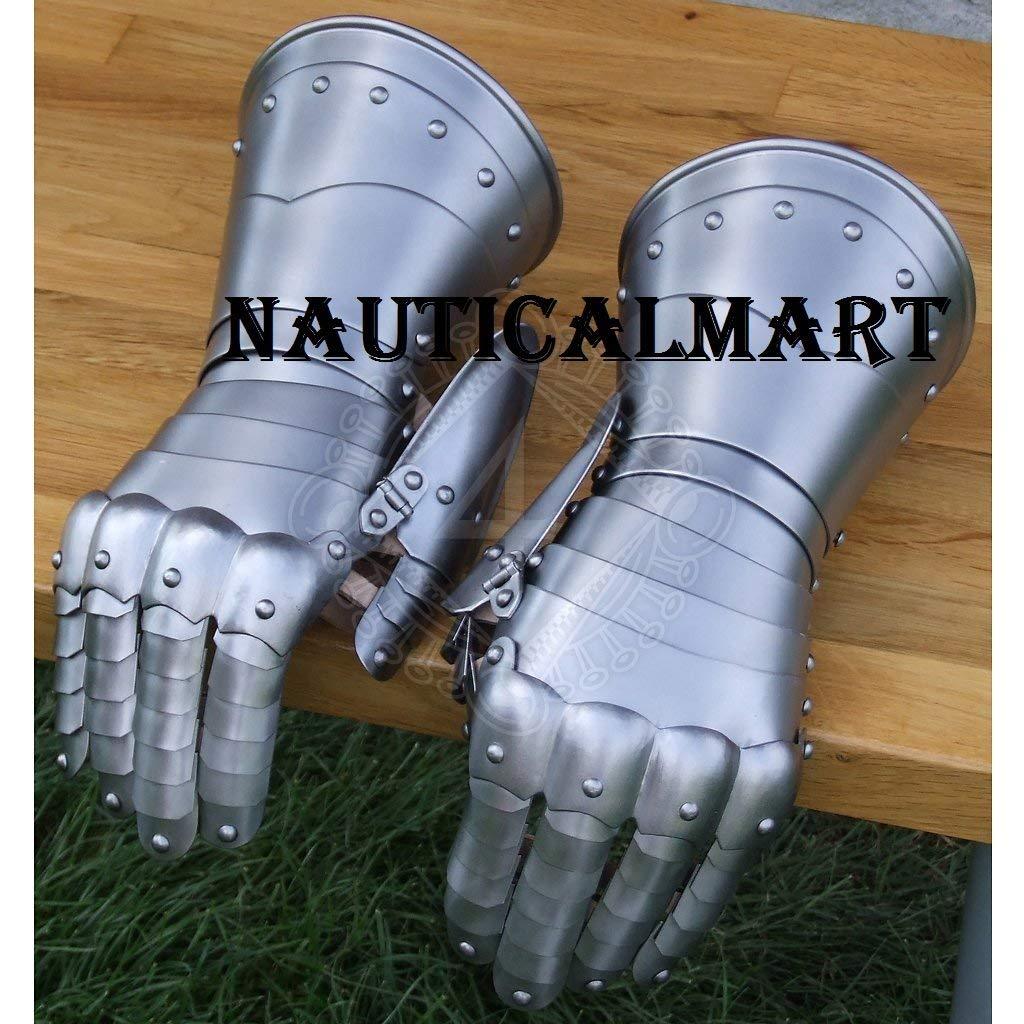 NauticalMart Medieval Armor Knight Steel Gauntlets - Knives, Swords ...