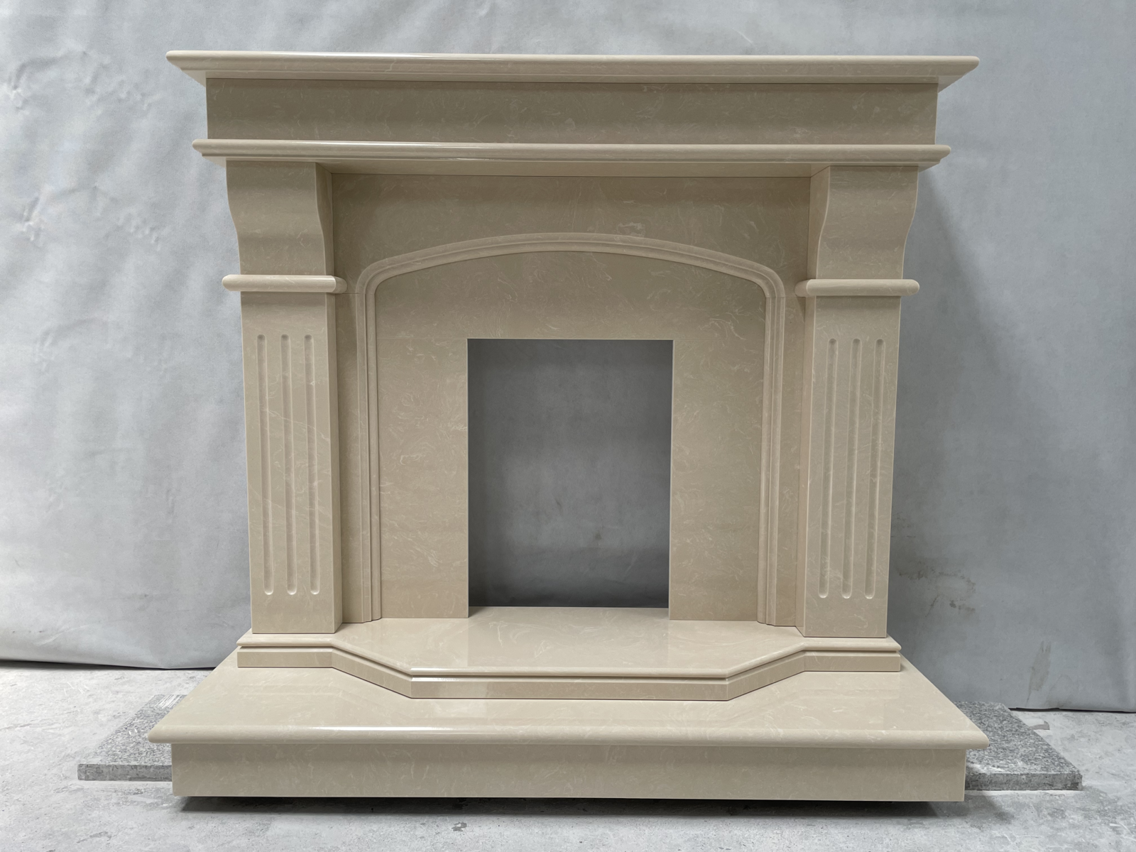 Custom Micro Marble fireplace mantel Modern Style Surround Made by ...