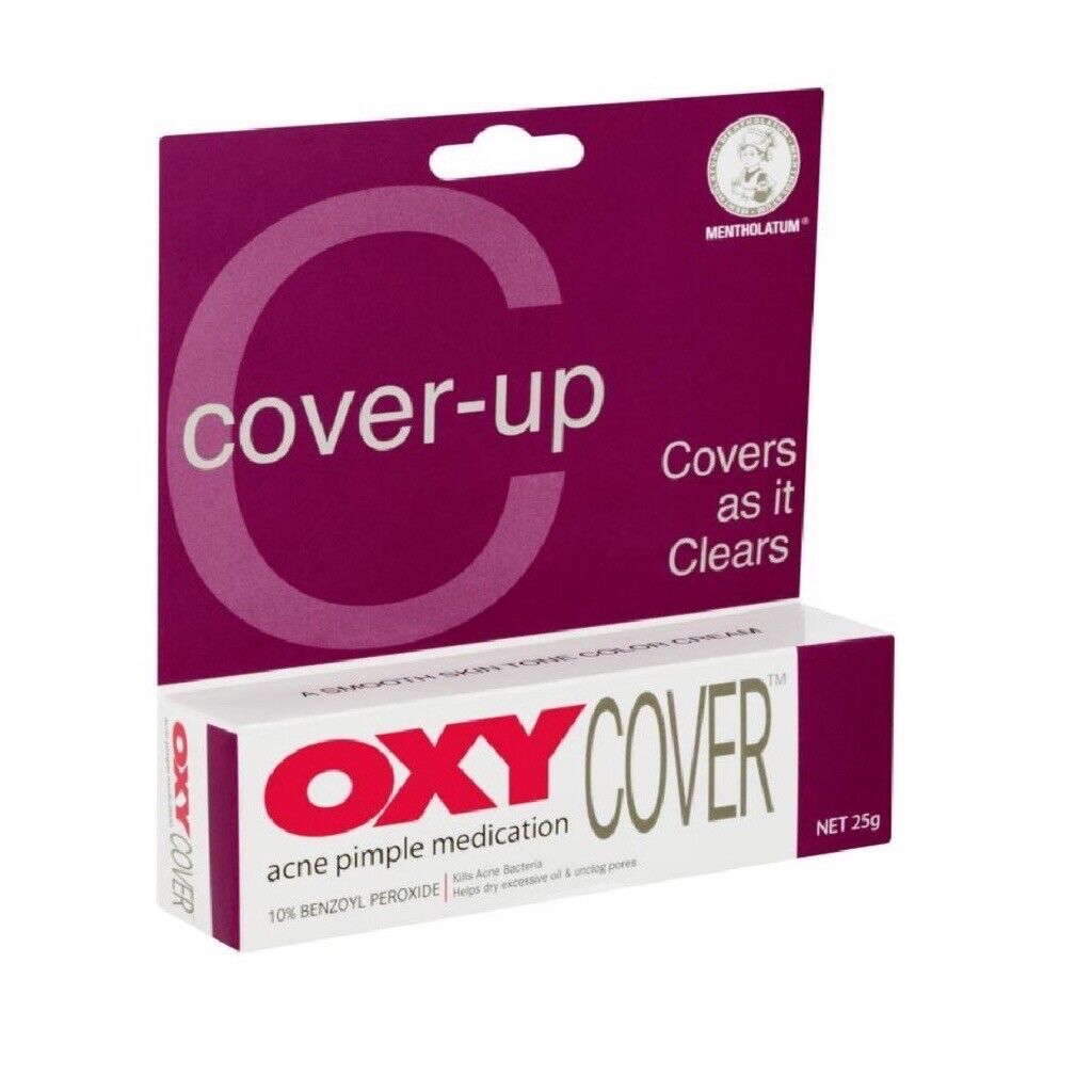 5 x OXY Cover Up 10% Benzoyl Peroxide Acne Pimple Medication Cream 25g ...