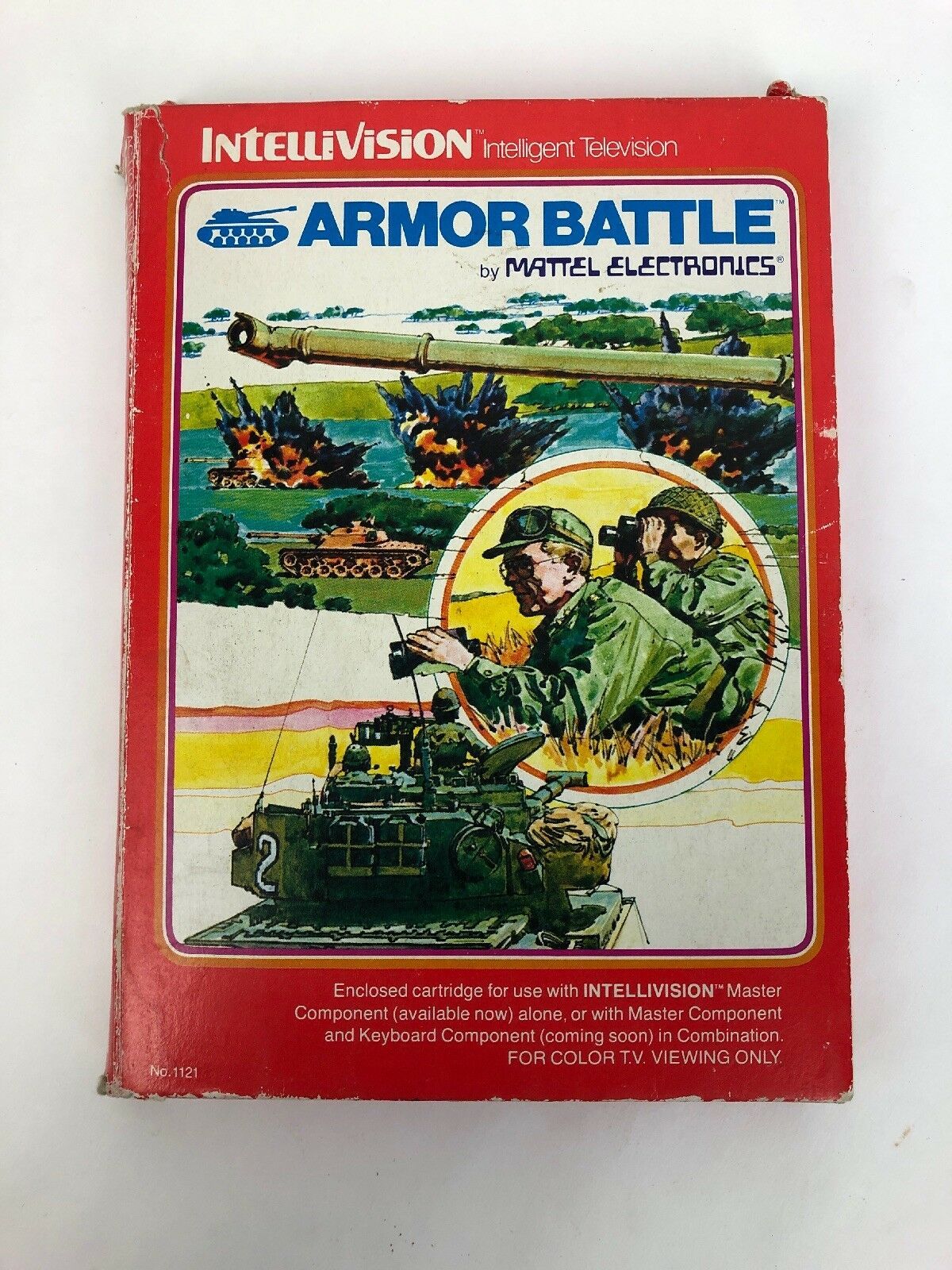 1979 MATTEL INTELLIVISION "ARMOR BATTLE" W/2 CONTROLLER OVERLAYS ...