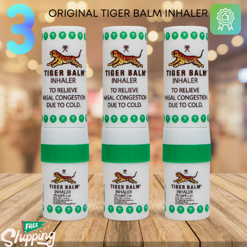 3x Original Tiger Balm Inhaler Menthol Oil Relieve Nasal Cold Dizziness ...