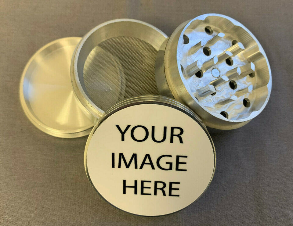 Custom Create Your Own Image Aluminum Grinder 63mm 4 Piece Hand Mueller ...