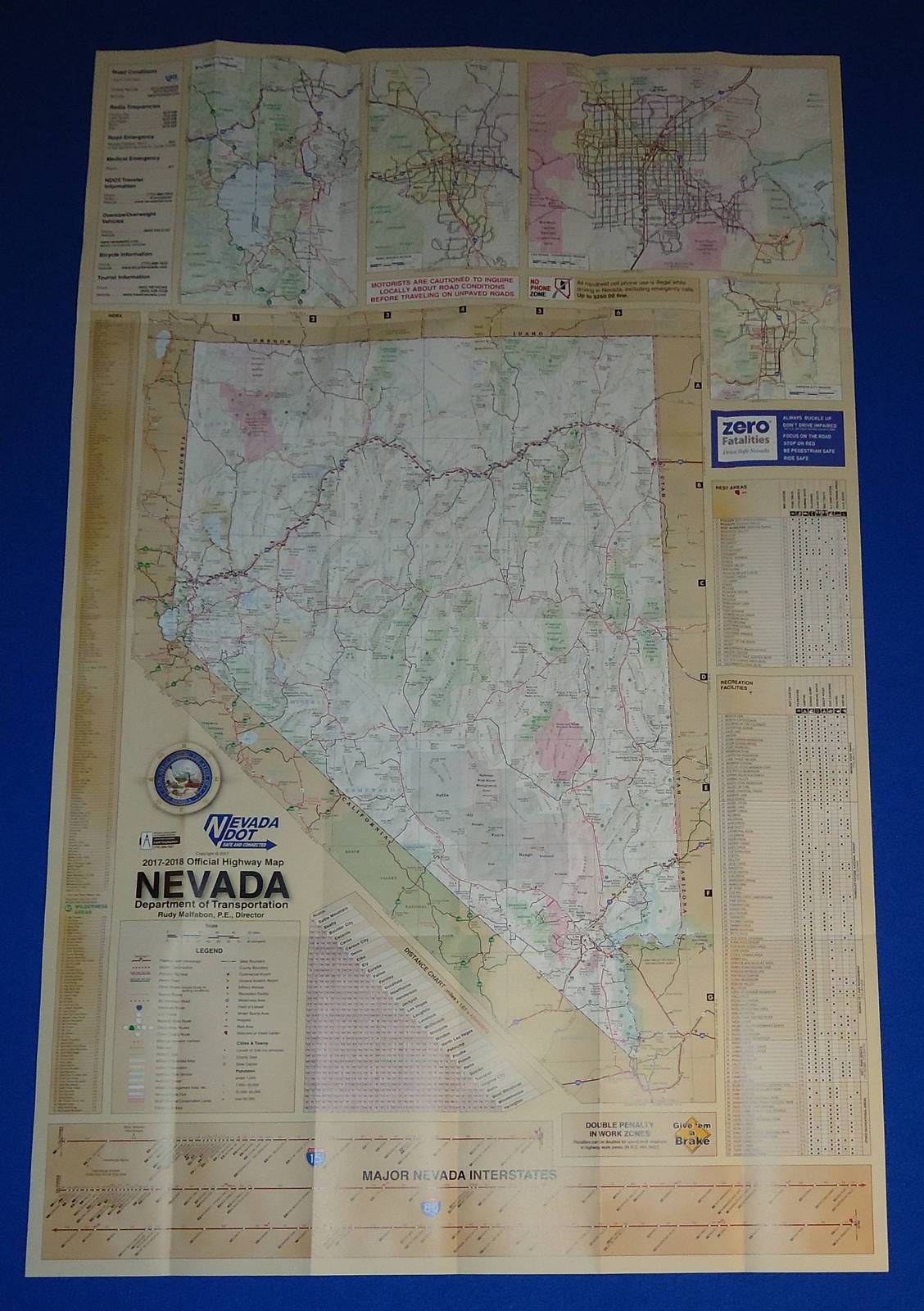 *BRAND NEW* REMARKABLE NEVADA STATE MAP SOUVENIR BROCHURE *EXCELLENT ...