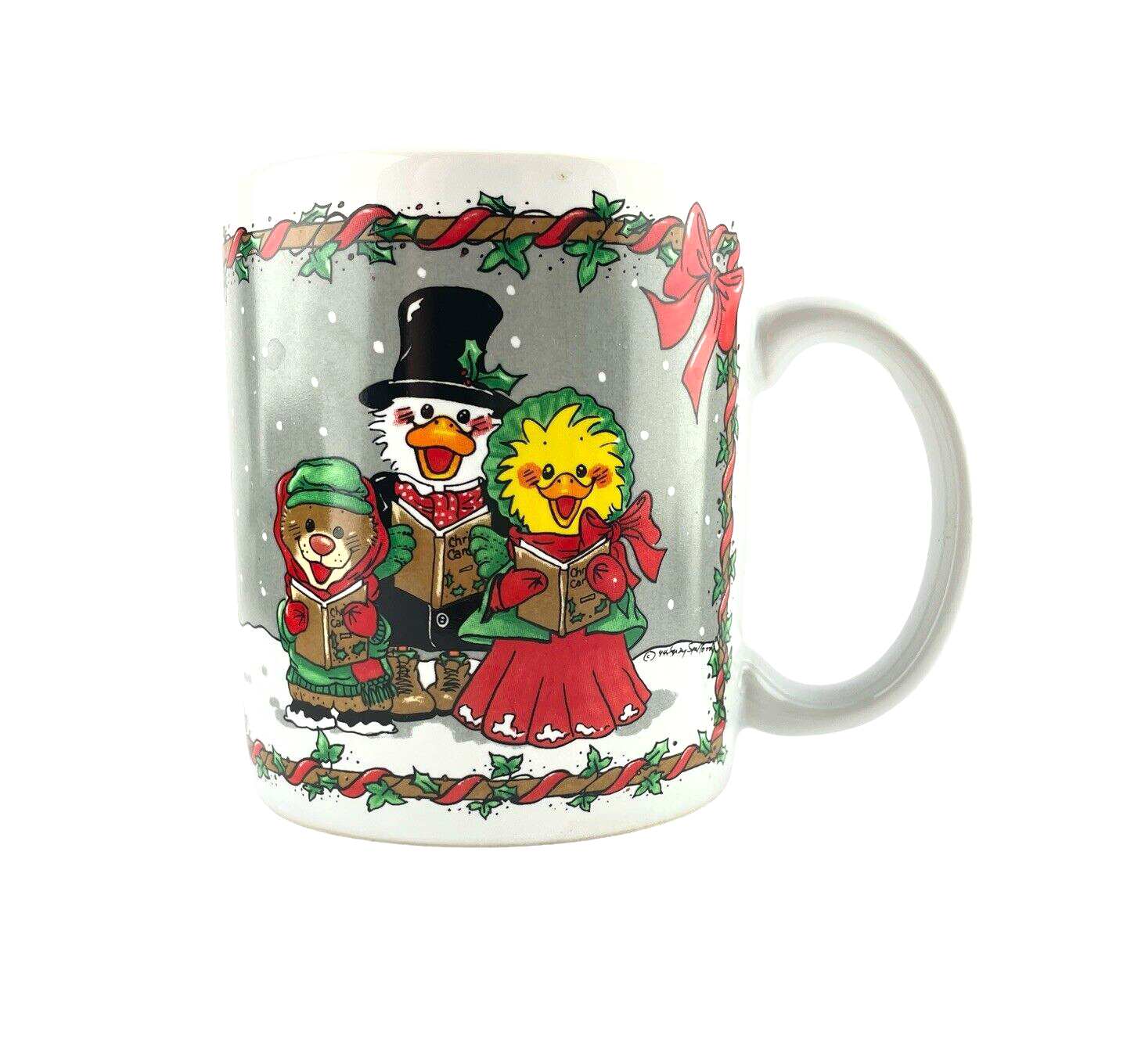 Suzy's Zoo Christmas Mug CAROLERS Ollie Marmot Jack Quacker Suzy Ducken ...