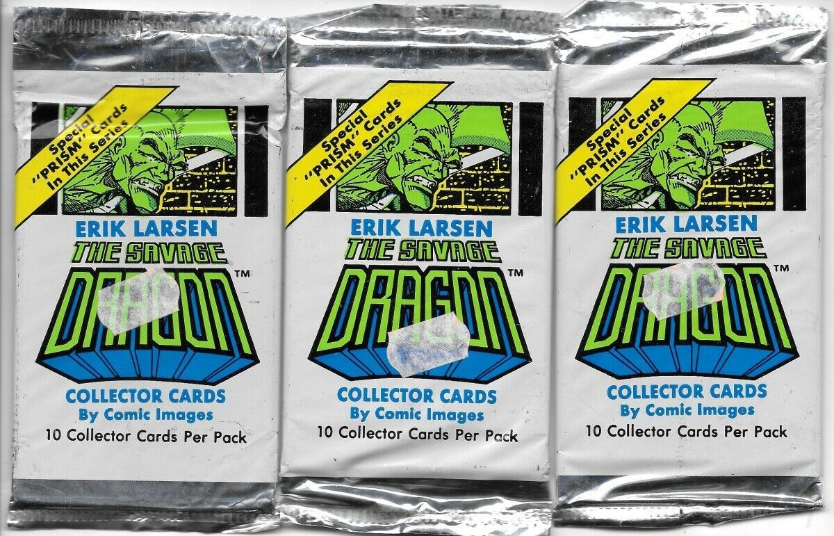 The Savage Dragon Trading Cards 3 Factory Sealed 10 Card Packs 1992 ...