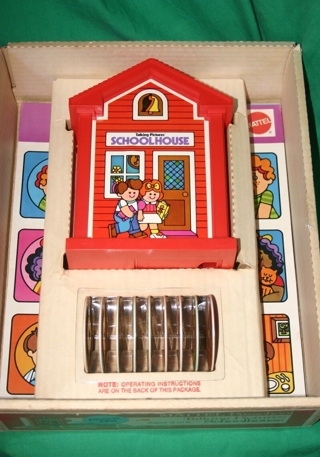 1972 MATTEL PRESCHOOL TALKING PICTURE SCHOOLHOUSE SIGHT SOUND FEELINGS ...